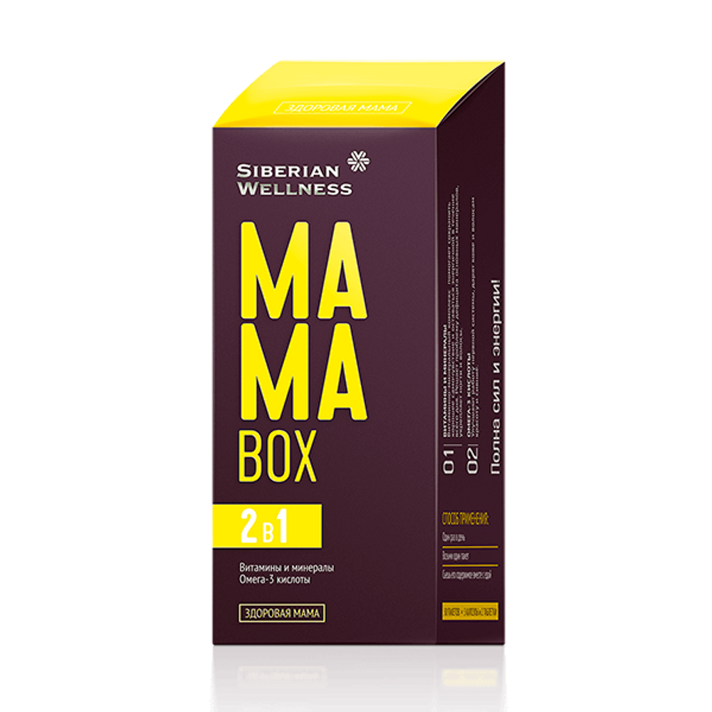 Mama Box / Здоровая мама, 30 пакетов по 3 капсулы и 2 таблетки-30 ...